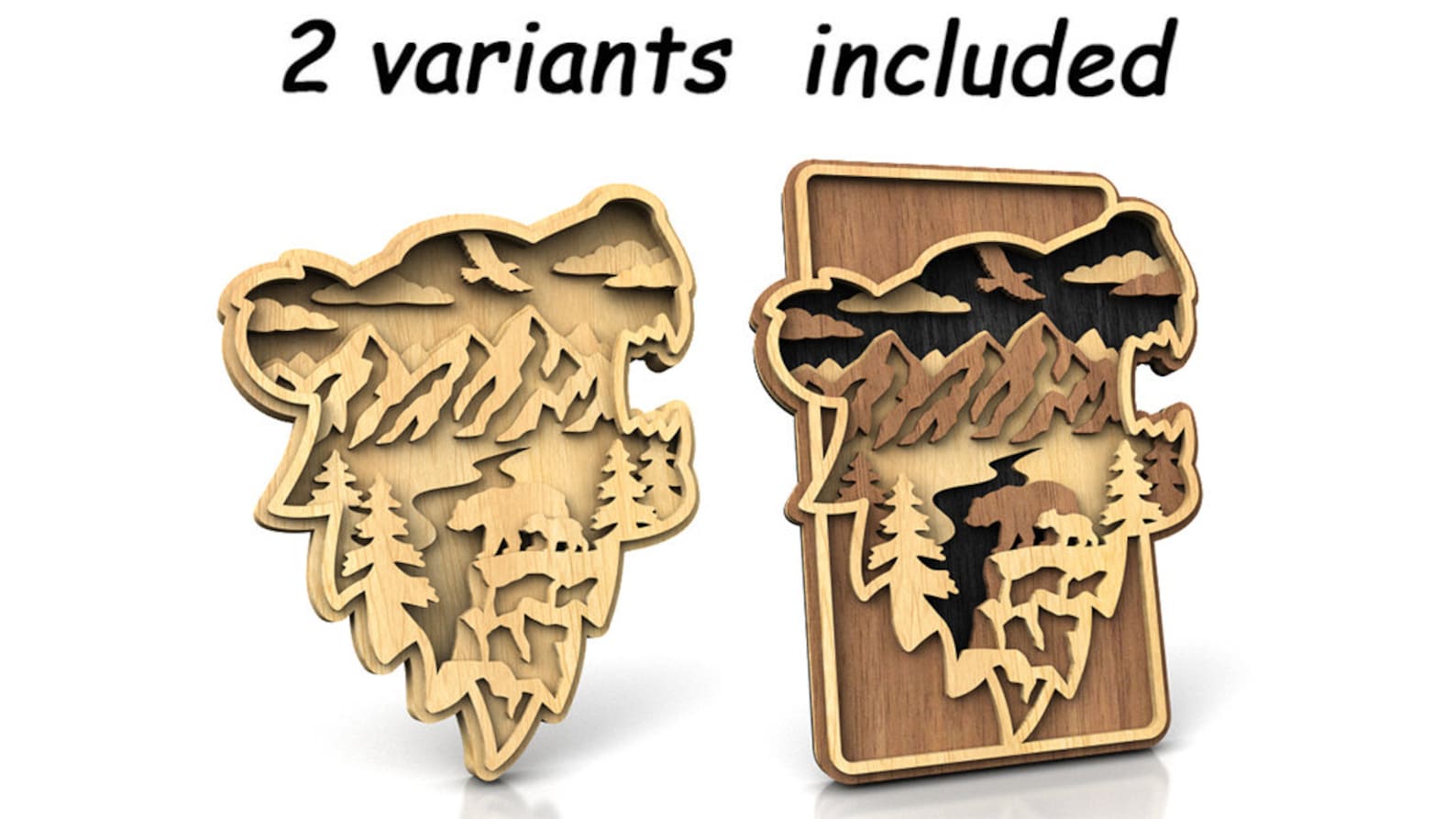 C227-bear Scroll Saw Pattern pdf Dxf Svg Eps - Etsy