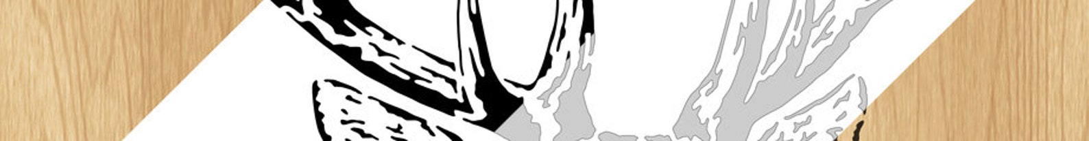 020-elk - Scroll Saw Pattern (pdf, Jpg, Dxf, Svg, Eps) - Etsy