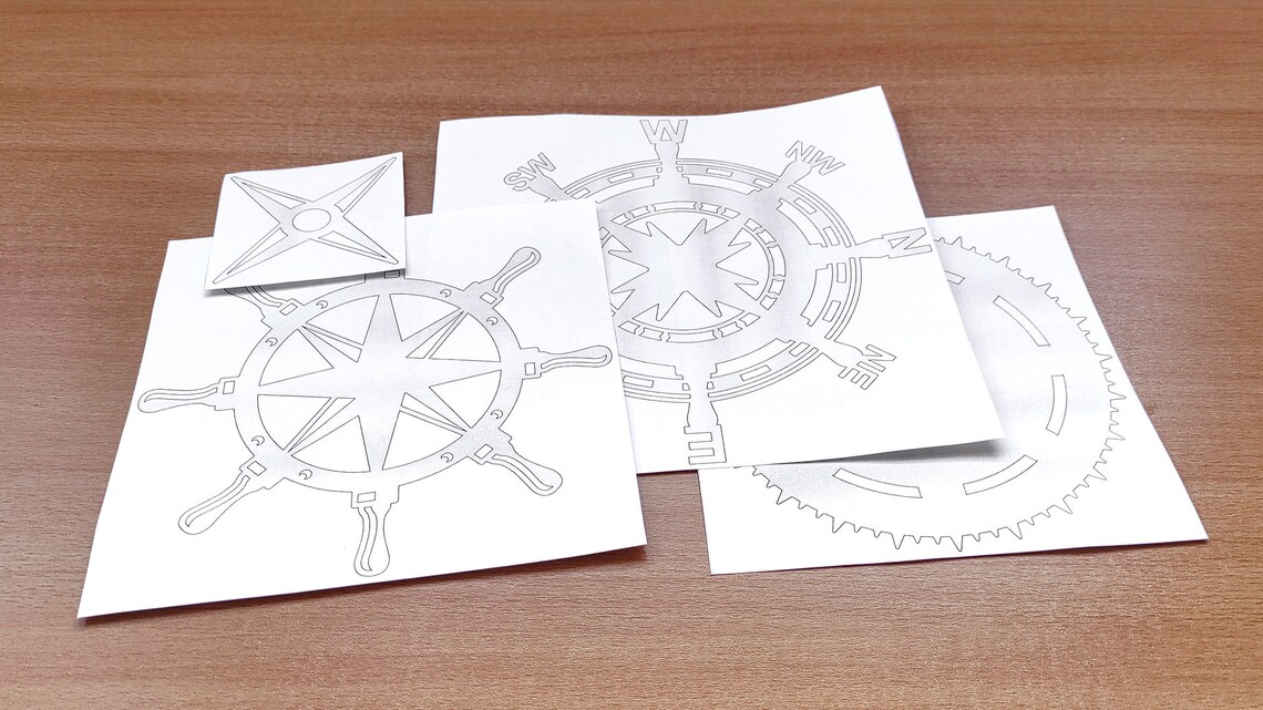 C171-compass Scroll Saw Pattern pdf Dxf Svg Eps - Etsy