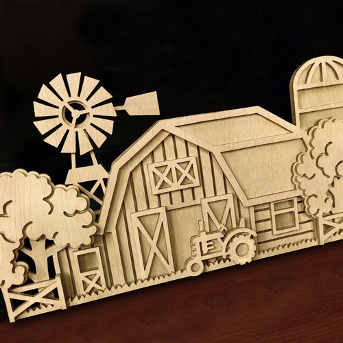 C203-farm Scroll Saw Pattern pdf Dxf Svg Eps - Etsy