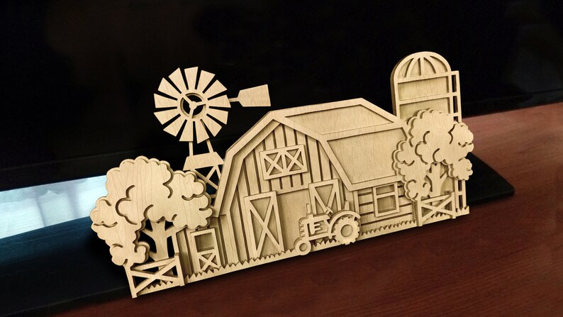 C203-farm - Scroll Saw Pattern (pdf, Dxf, Svg, Eps) - Etsy