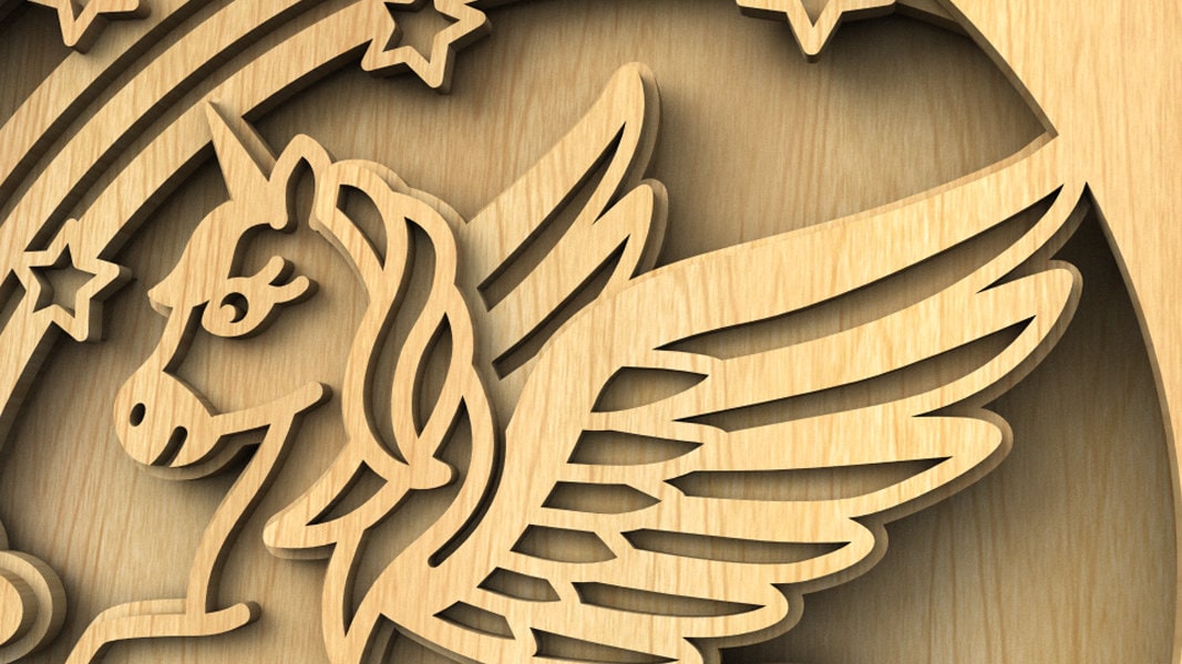 C222-unicorn Scroll Saw Pattern pdf Dxf Svg Eps - Etsy UK