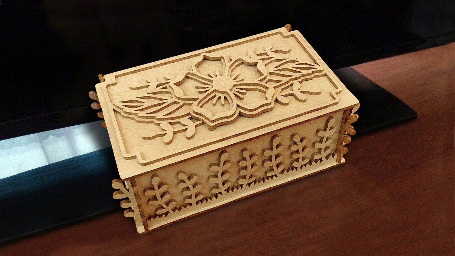 C122-flower Box Scroll Saw Pattern - Etsy