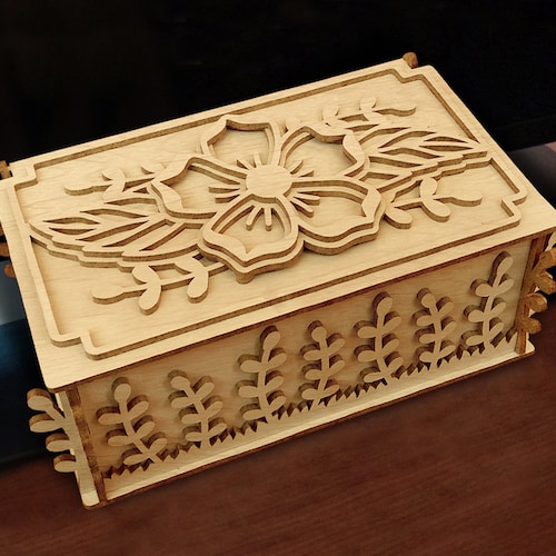 C122-flower Box Scroll Saw Pattern - Etsy
