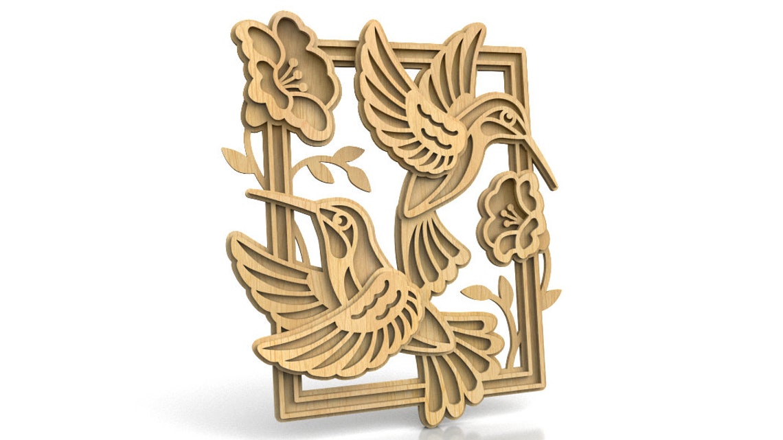 C215-hummingbirds Scroll Saw Pattern pdf Dxf Svg Eps - Etsy