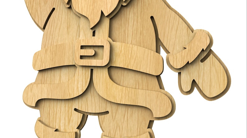 C217-santa Scroll Saw Pattern pdf Dxf Svg Eps - Etsy