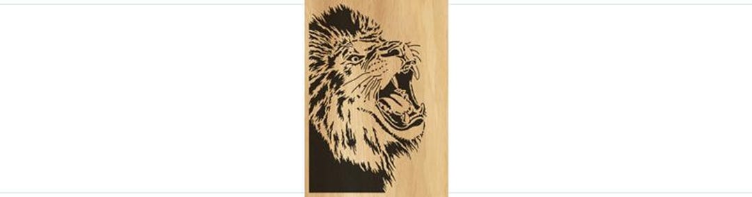010-lion - Scroll Saw Pattern (pdf, Jpg, Dxf, Svg, Eps) - Etsy