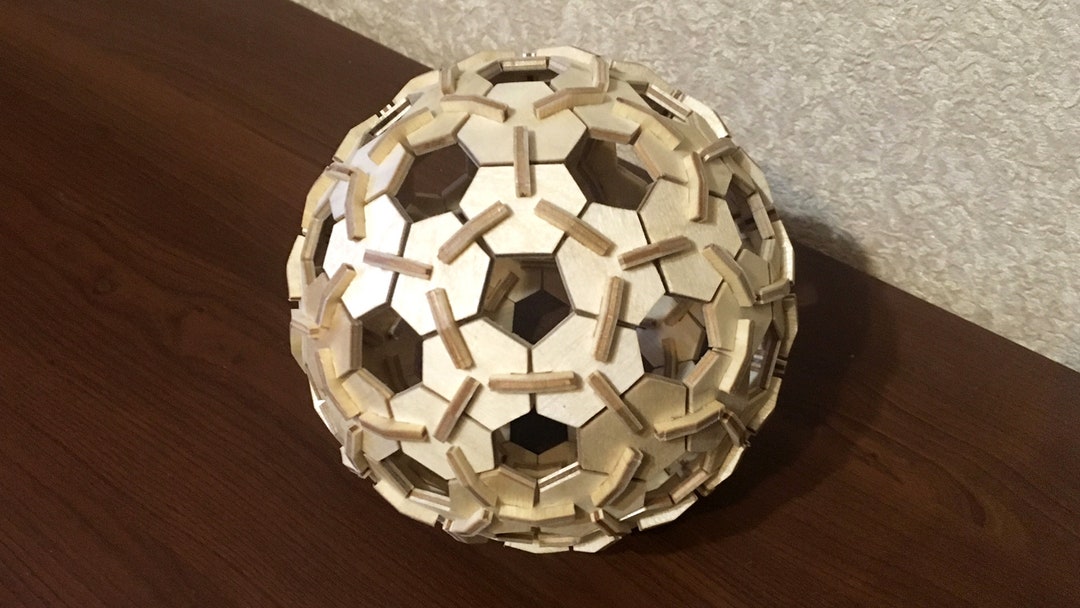 C40-sphere - Scroll Saw Pattern (pdf, Dxf, Svg, Eps) - Etsy