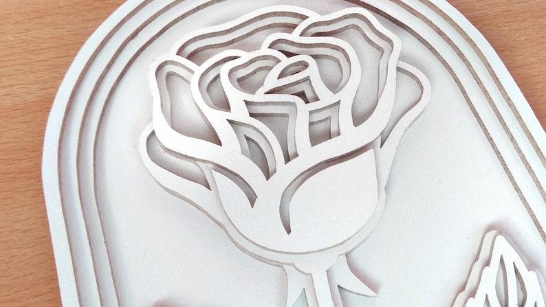 C136-rose - Scroll Saw Pattern (pdf, Dxf, Svg, Eps) - Etsy
