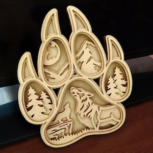 C138-wolf - Scroll Saw Pattern (pdf, Dxf, Svg, Eps) - Etsy Canada