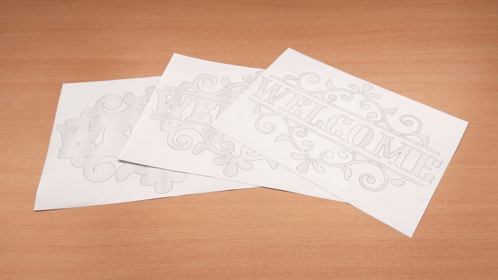 C101-welcome - Scroll Saw Pattern (pdf, Dxf, Svg, Eps) - Etsy