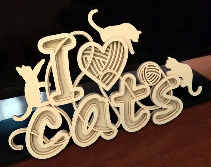 C117-cats - Scroll Saw Pattern (pdf, Dxf, Svg, Eps) - Etsy