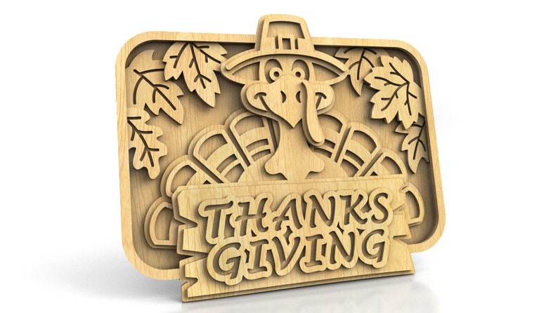 C213-thanksgiving - Scroll Saw Pattern (pdf, Dxf, Svg, Eps) - Etsy