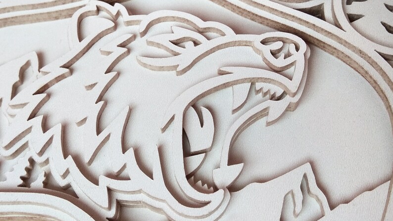 C142-bear - Scroll Saw Pattern (pdf, Dxf, Svg, Eps) - Etsy