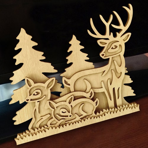 C71-deer Scroll Saw Pattern pdf Dxf Svg Eps - Etsy Canada