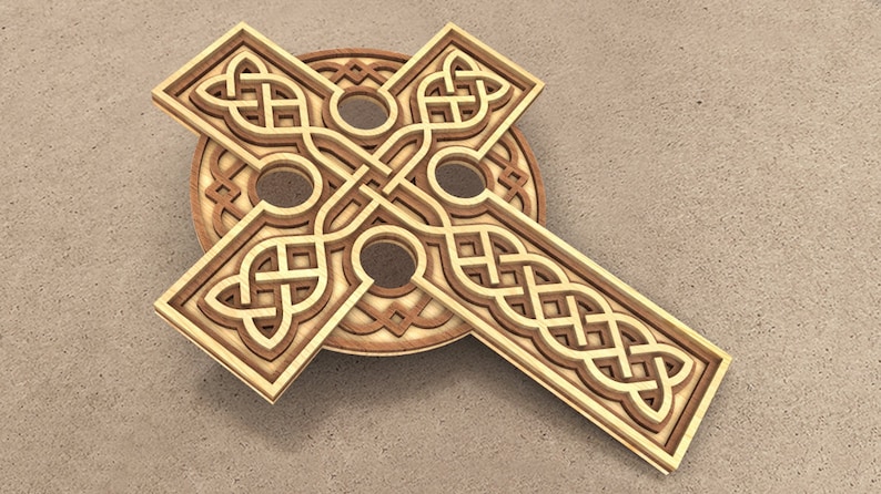 C221-celtic Cross - Scroll Saw Pattern (pdf, Dxf, Svg, Eps) - Etsy