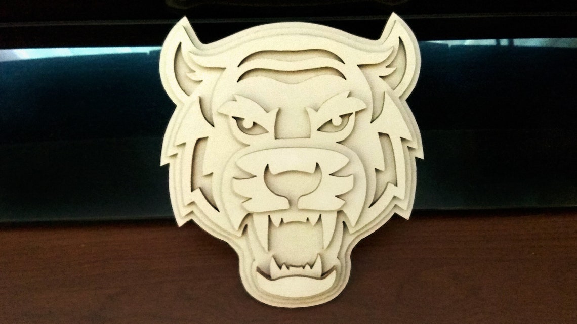 C37-tiger Scroll Saw Pattern pdf Dxf Svg Eps - Etsy