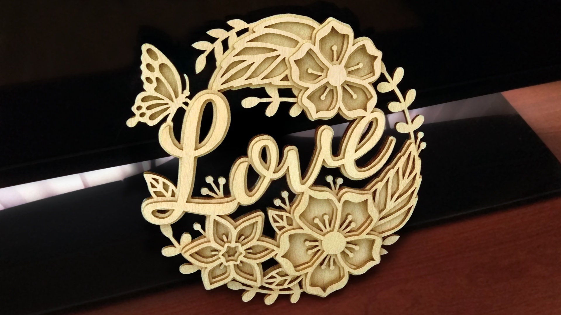 C130-love Scroll Saw Pattern pdf Dxf Svg Eps | Etsy