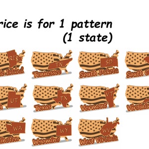 C157-US State - Scroll Saw Pattern (pdf, Dxf, Svg, Eps) - Etsy