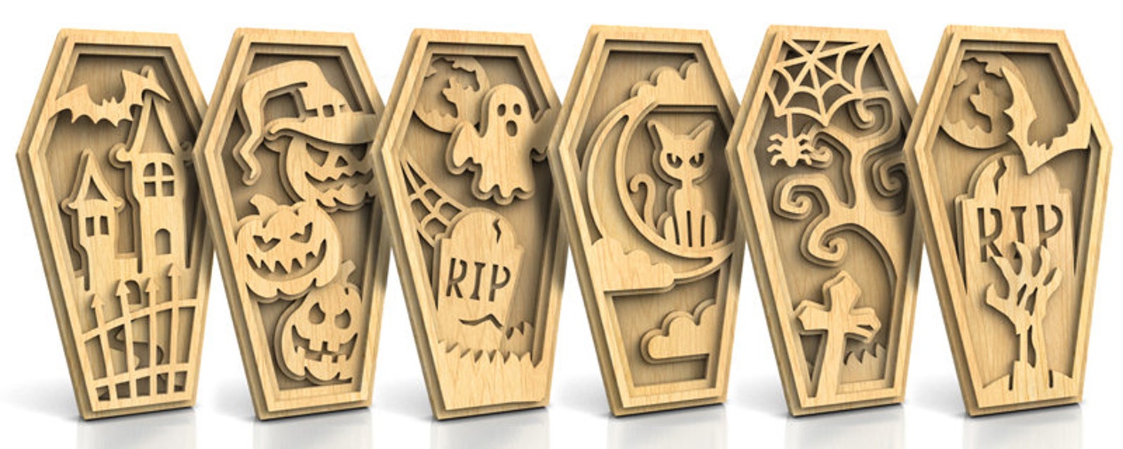 C211-halloween Set - Scroll Saw Pattern (pdf, Dxf, Svg, Eps) - Etsy