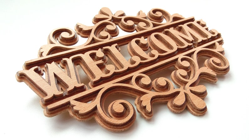 C101-welcome Scroll Saw Pattern pdf Dxf Svg Eps - Etsy Canada