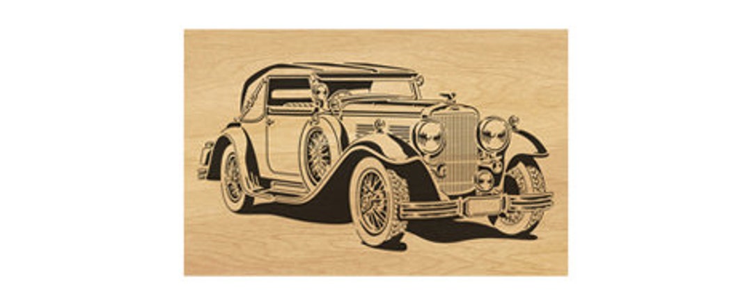 079-retro Car Scroll Saw Pattern pdf, Jpg, Dxf, Svg, Eps - Etsy
