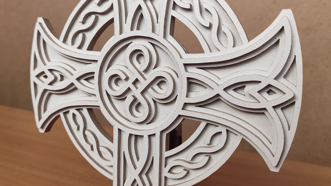 C161-celtic Cross Scroll Saw Pattern pdf Dxf Svg Eps - Etsy Canada