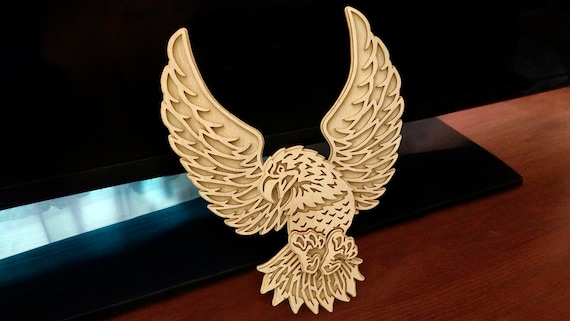 C166-eagle Scroll Saw Pattern pdf Dxf Svg Eps - Etsy