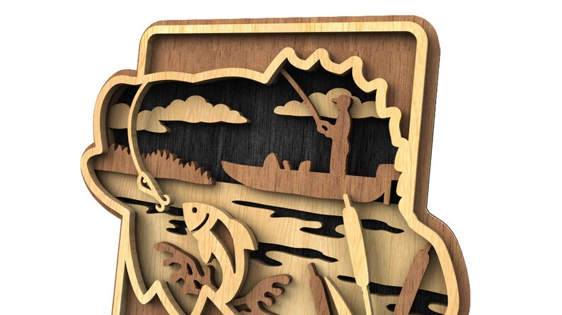 C226-fishing Scroll Saw Pattern pdf Dxf Svg Eps - Etsy