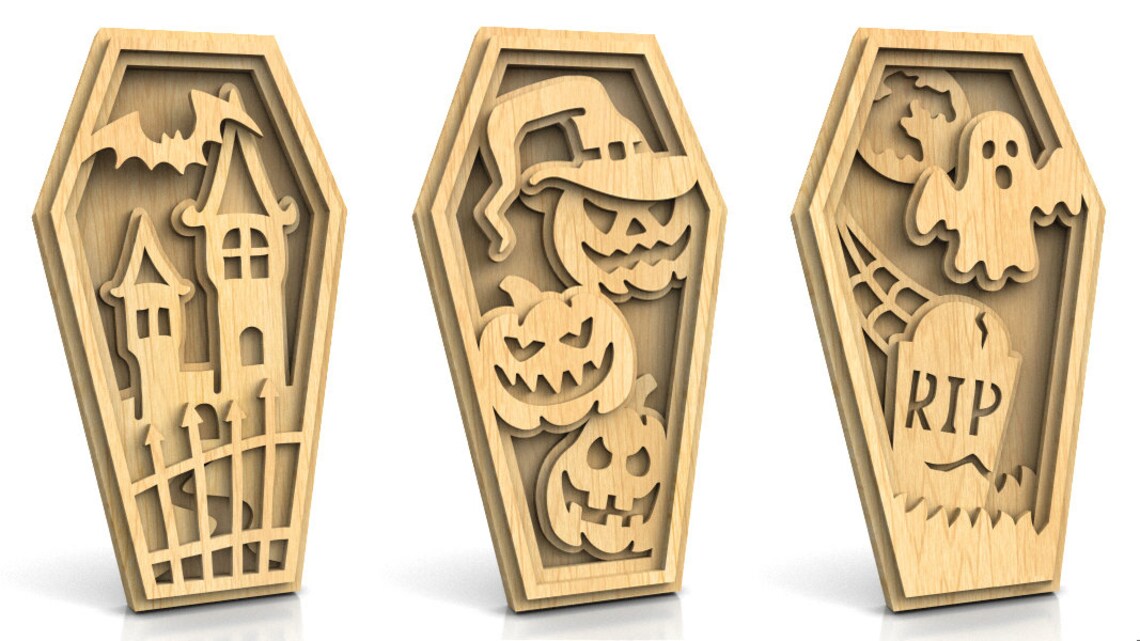 C211-halloween Set Scroll Saw Pattern pdf Dxf Svg Eps - Etsy