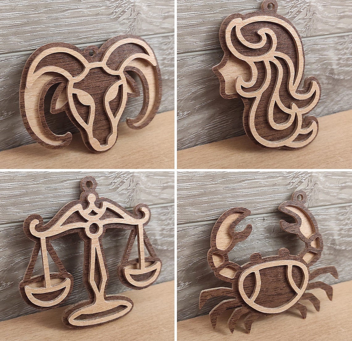 C200-zodiac Signs Set Scroll Saw Pattern pdf Dxf Svg - Etsy UK