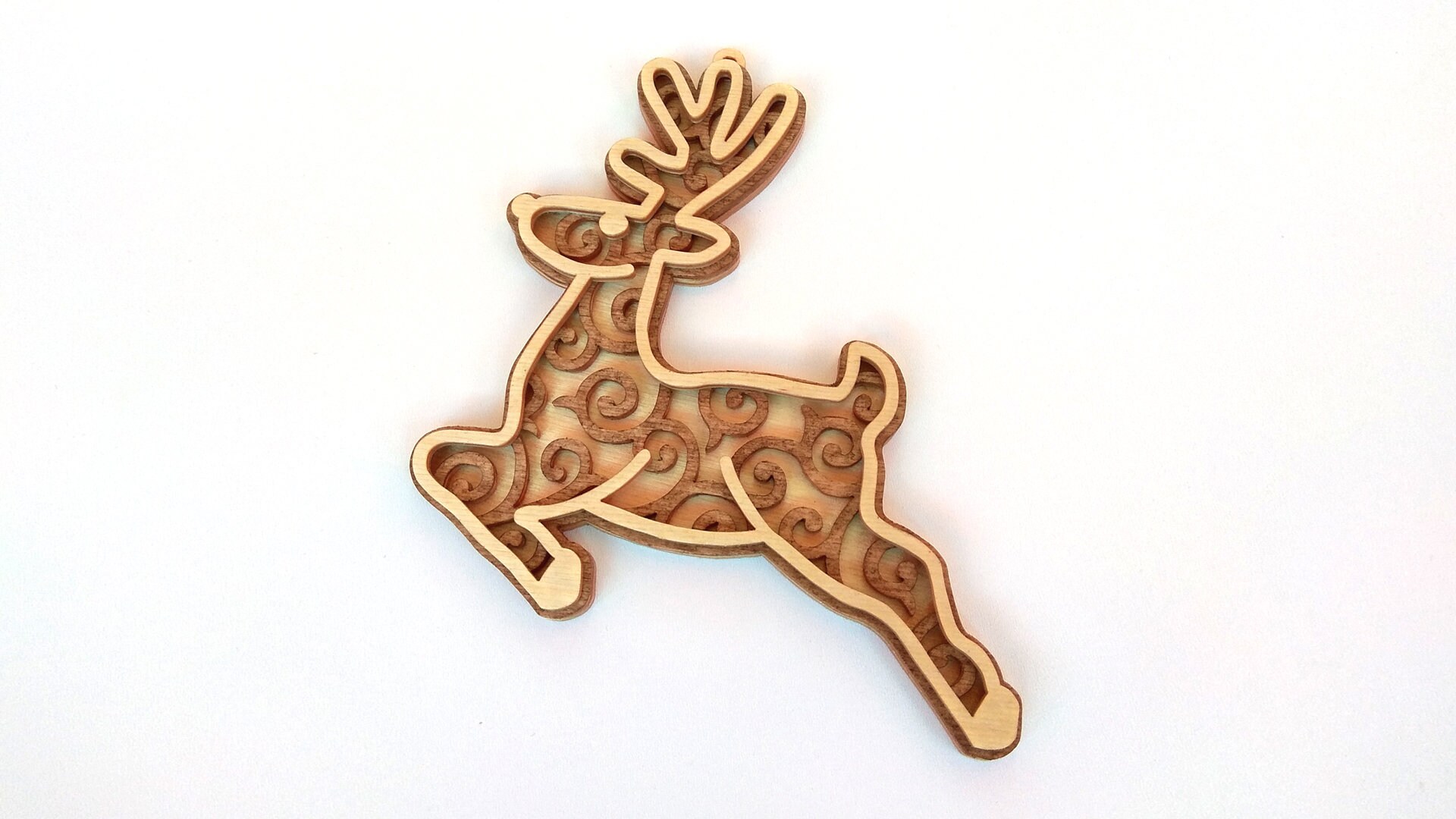 C83-christmas Deer - Scroll Saw Pattern (pdf, Dxf, Svg, Eps) - Etsy