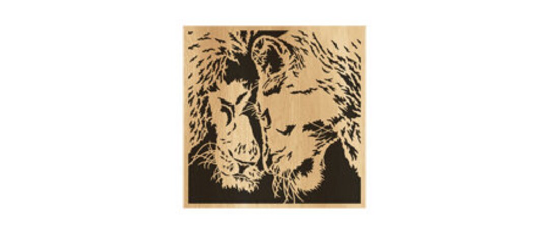 037-lions Scroll Saw Pattern pdf, Jpg, Dxf, Svg, Eps - Etsy