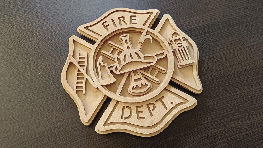 C263-fire Department - Scroll Saw Pattern (pdf, Dxf, Svg, Eps) - Etsy