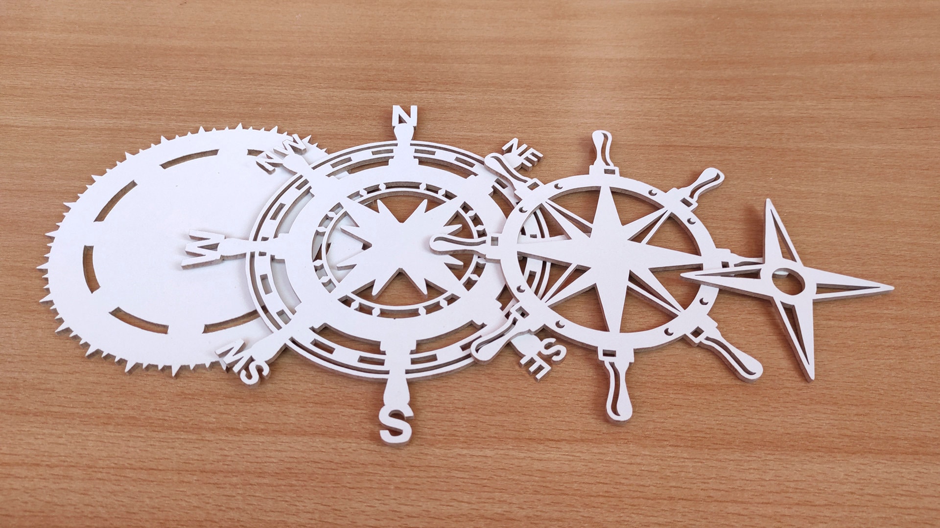 C171-compass Scroll Saw Pattern pdf Dxf Svg Eps - Etsy