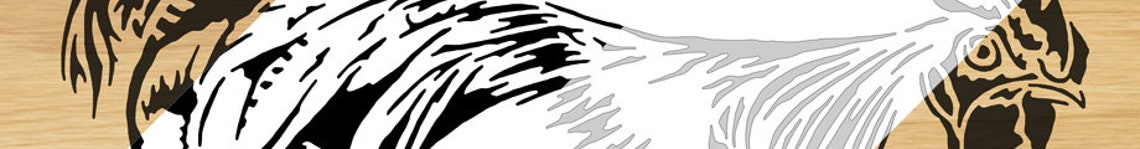 113-rooster Scroll Saw Pattern pdf Jpg Dxf Svg Eps - Etsy