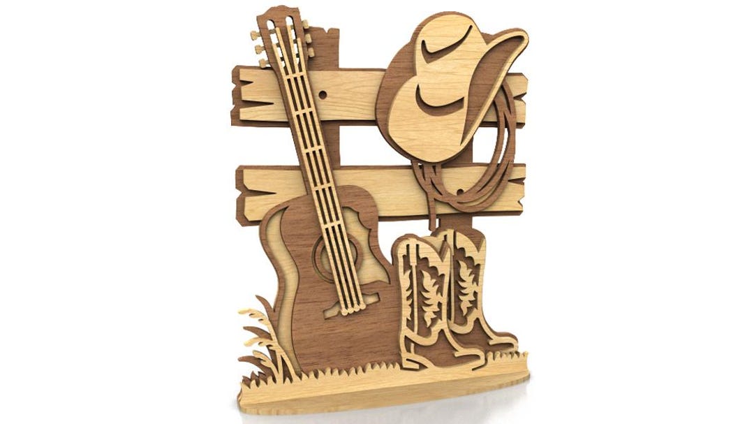 C278-country Music - Scroll Saw Pattern (pdf, Dxf, Svg, Eps) - Etsy