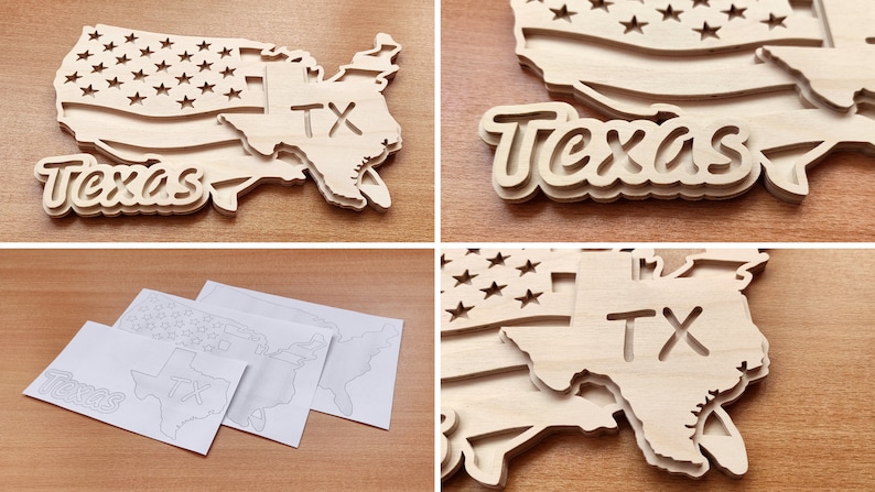C157-US State - Scroll Saw Pattern (pdf, Dxf, Svg, Eps) - Etsy