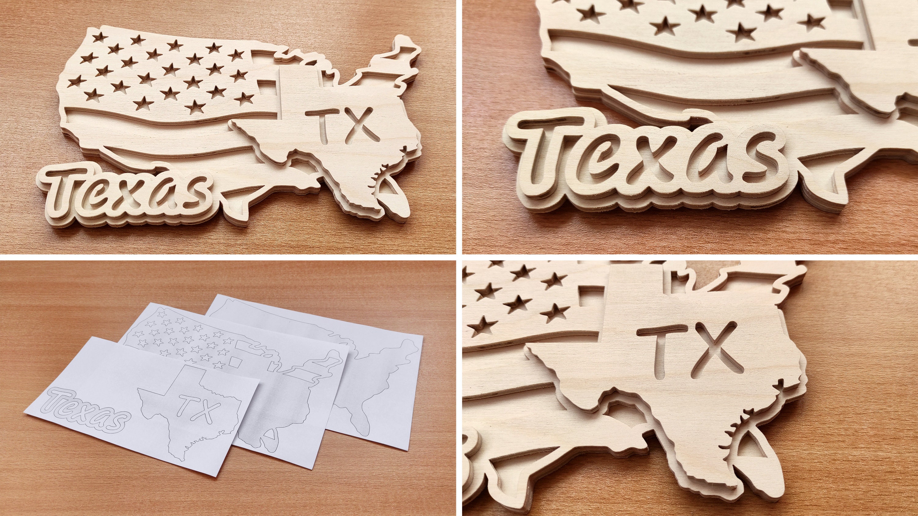 C157-US State - Scroll Saw Pattern (pdf, Dxf, Svg, Eps) - Etsy