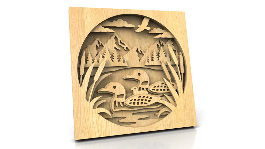 C244-loons - Scroll Saw Pattern (pdf, Dxf, Svg, Eps) - Etsy