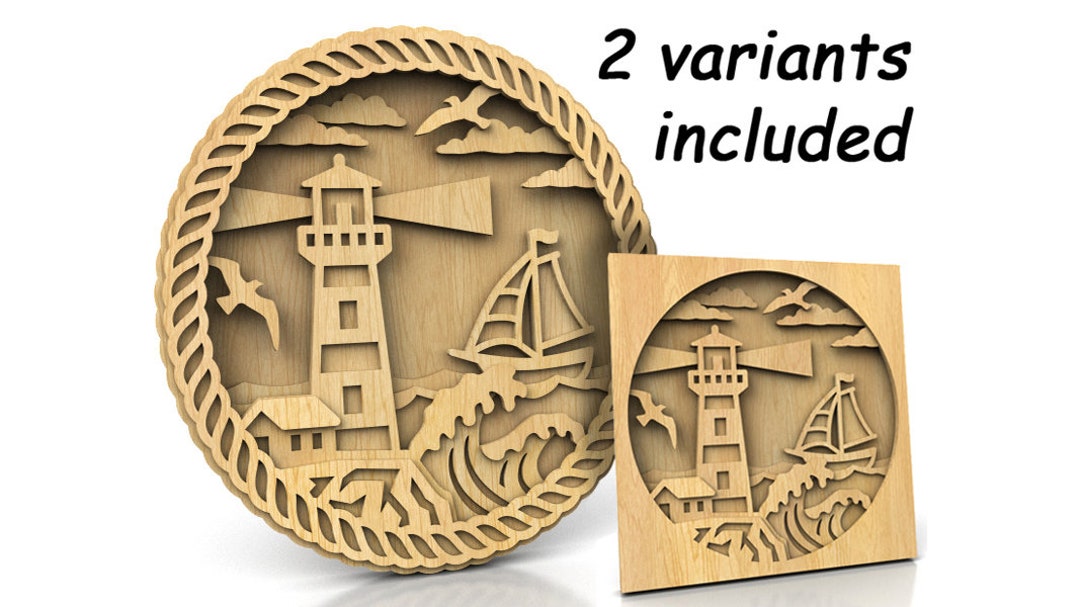 C218-lighthouse Scroll Saw Pattern pdf Dxf Svg Eps - Etsy