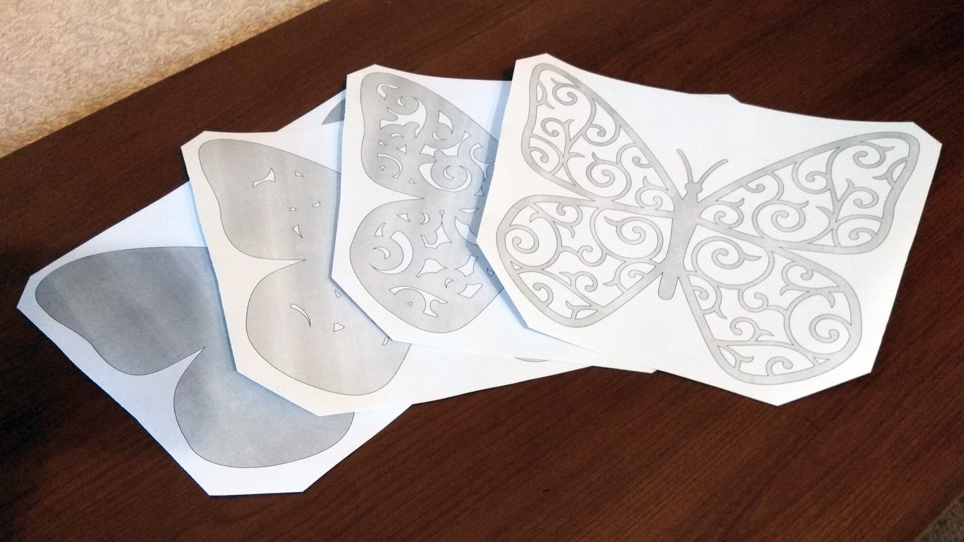 C35-Butterfly Scroll saw pattern pdf dxf svg eps | Etsy