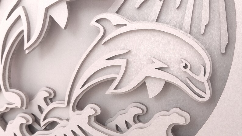 C108-dolphins Scroll Saw Pattern pdf Dxf Svg Eps - Etsy Hong Kong