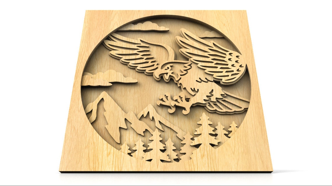 C210-eagle Scroll Saw Pattern pdf Dxf Svg Eps - Etsy