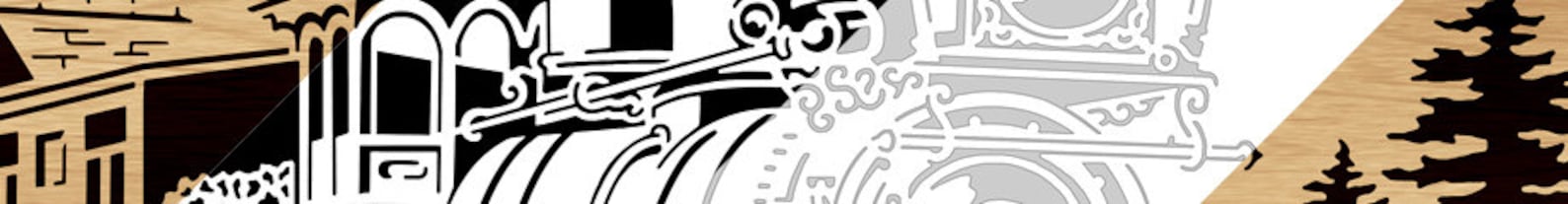 093-train Scroll Saw Pattern pdf, Jpg, Dxf, Svg, Eps - Etsy