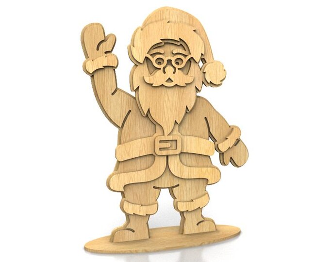 Scroll Saw Santa Claus, Downloadable Pdf, Christmas, Ornaments, Scroll ...