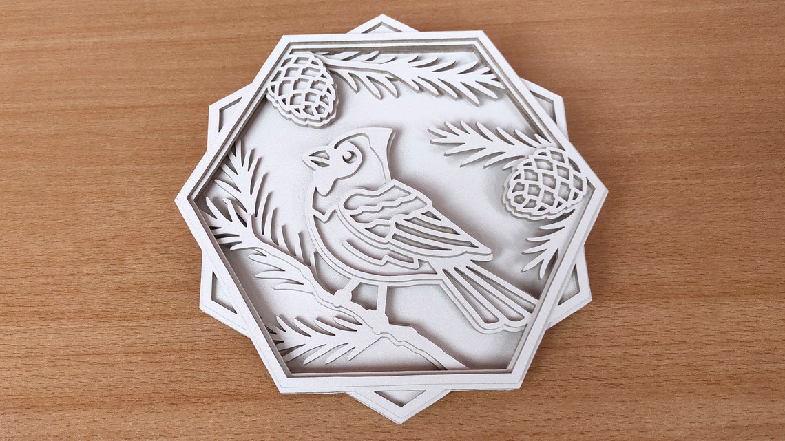 C185-cardinal Scroll Saw Pattern pdf Dxf Svg Eps | Etsy