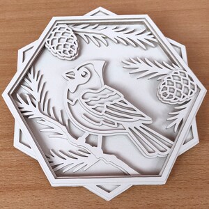 C185-cardinal - Scroll Saw Pattern (pdf, Dxf, Svg, Eps) - Etsy