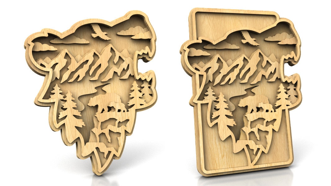 C227-bear Scroll Saw Pattern pdf Dxf Svg Eps - Etsy