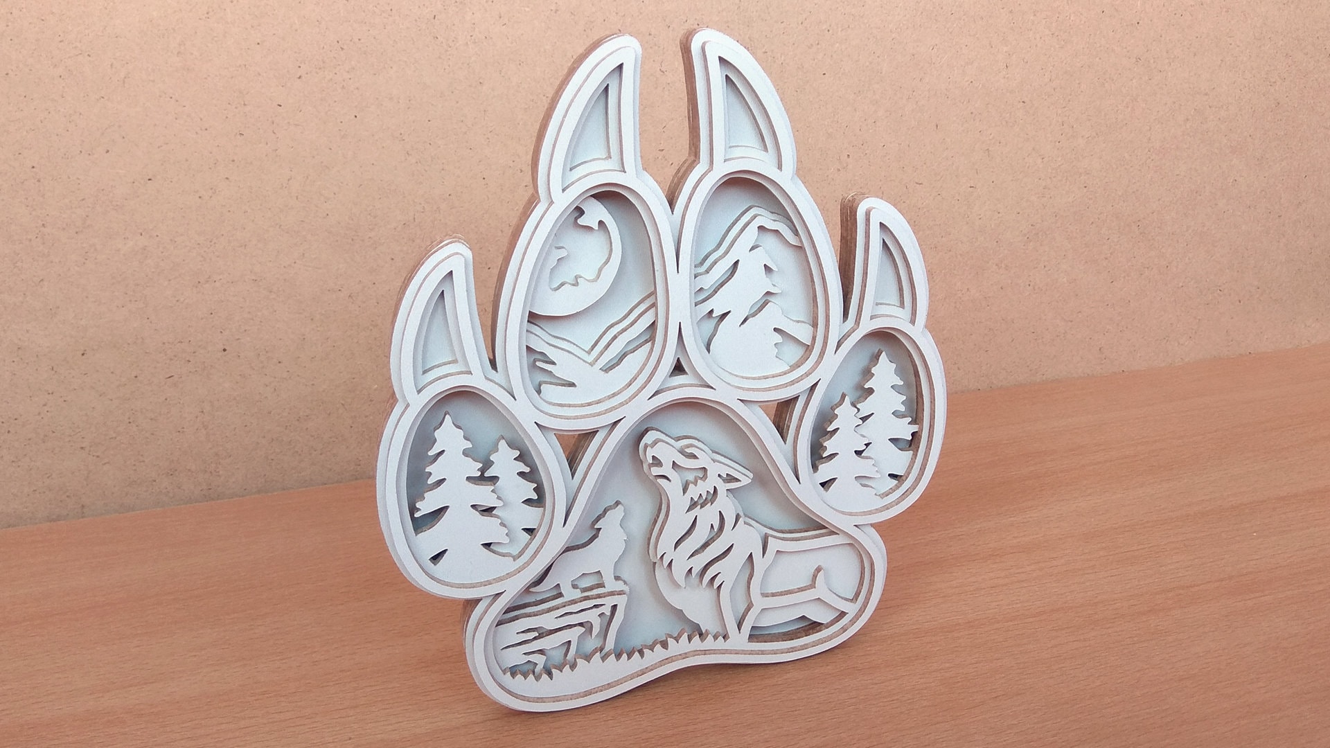 C138-wolf Scroll Saw Pattern pdf Dxf Svg Eps - Etsy Canada